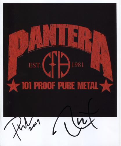 Autographed Music Photos - Pantera